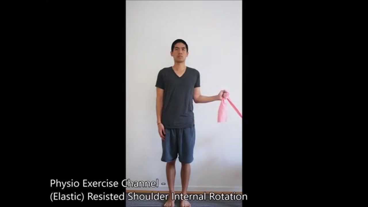 (Elastic) Resisted Shoulder Internal Rotation - YouTube