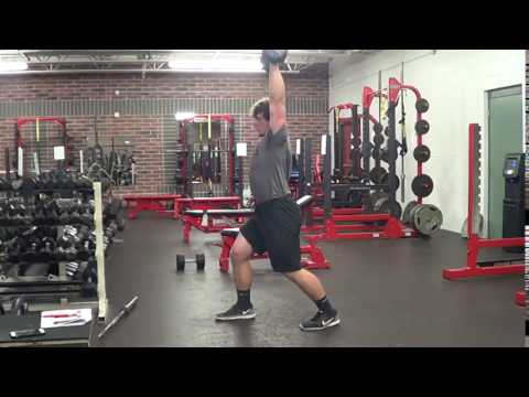 Single Arm Split Stance Dumbbell Overhead Press - YouTube