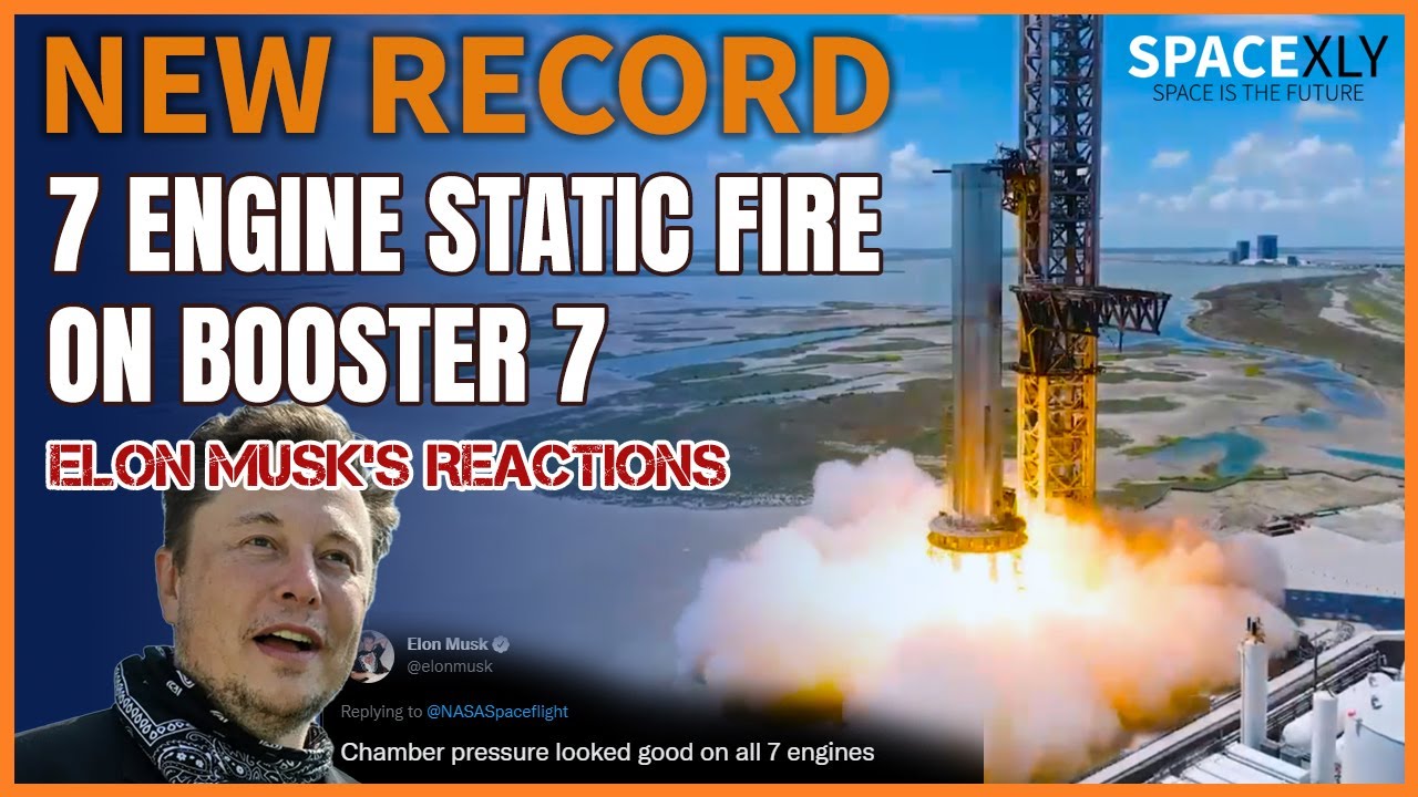 New Record on Static Fire🔥 | Seven Raptors Fired Up🔥 | Elon Musk Reacts ...