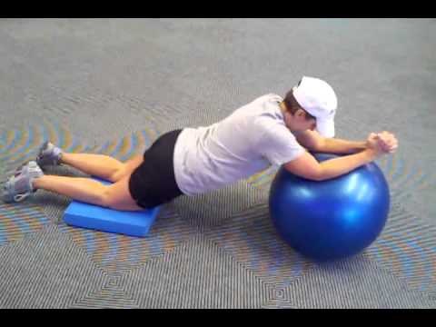 Stability Ball Rollout - Fun Bootcamp Exercises for Abs - YouTube