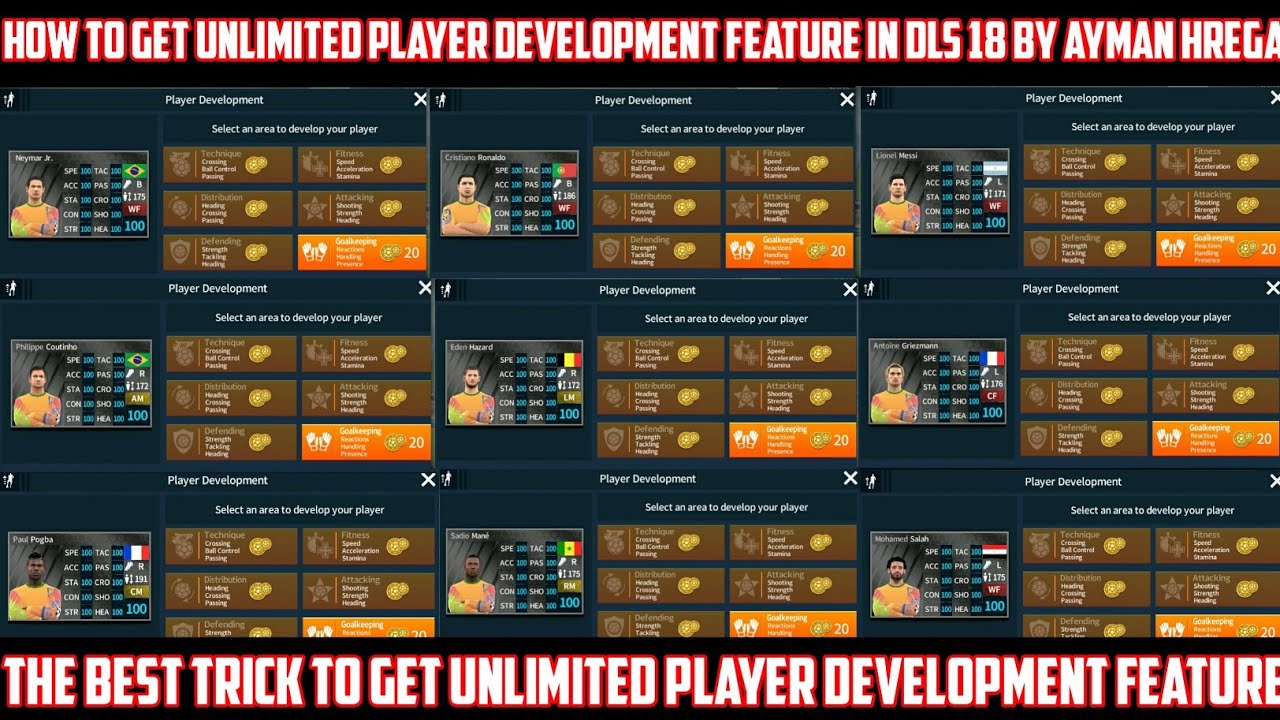 HOW TO GET UNLIMITED PLAYER DEVELOPMENT FEATURE IN DLS 18 - YouTube