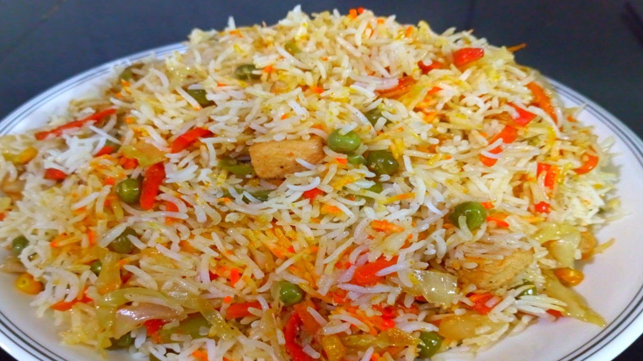 Chinese Biryani Recipe || Chicken & Vegetables Fried Rice| How to make ...