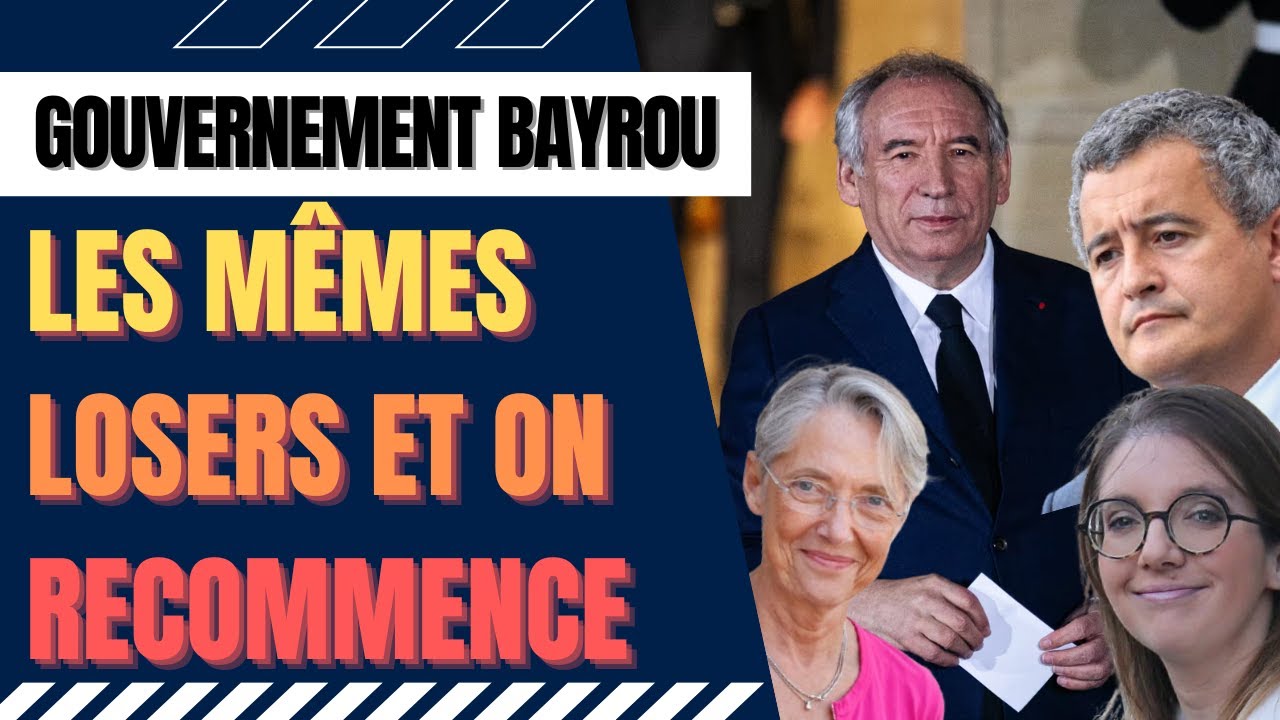 Gouvernement Bayrou liste des 35 ministres et ministres délégués - YouTube
