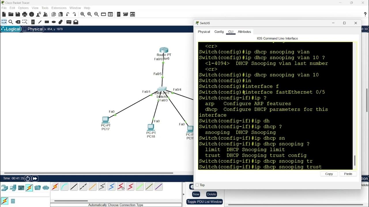 DHCP Snooping Cisco Packet Tracer - YouTube