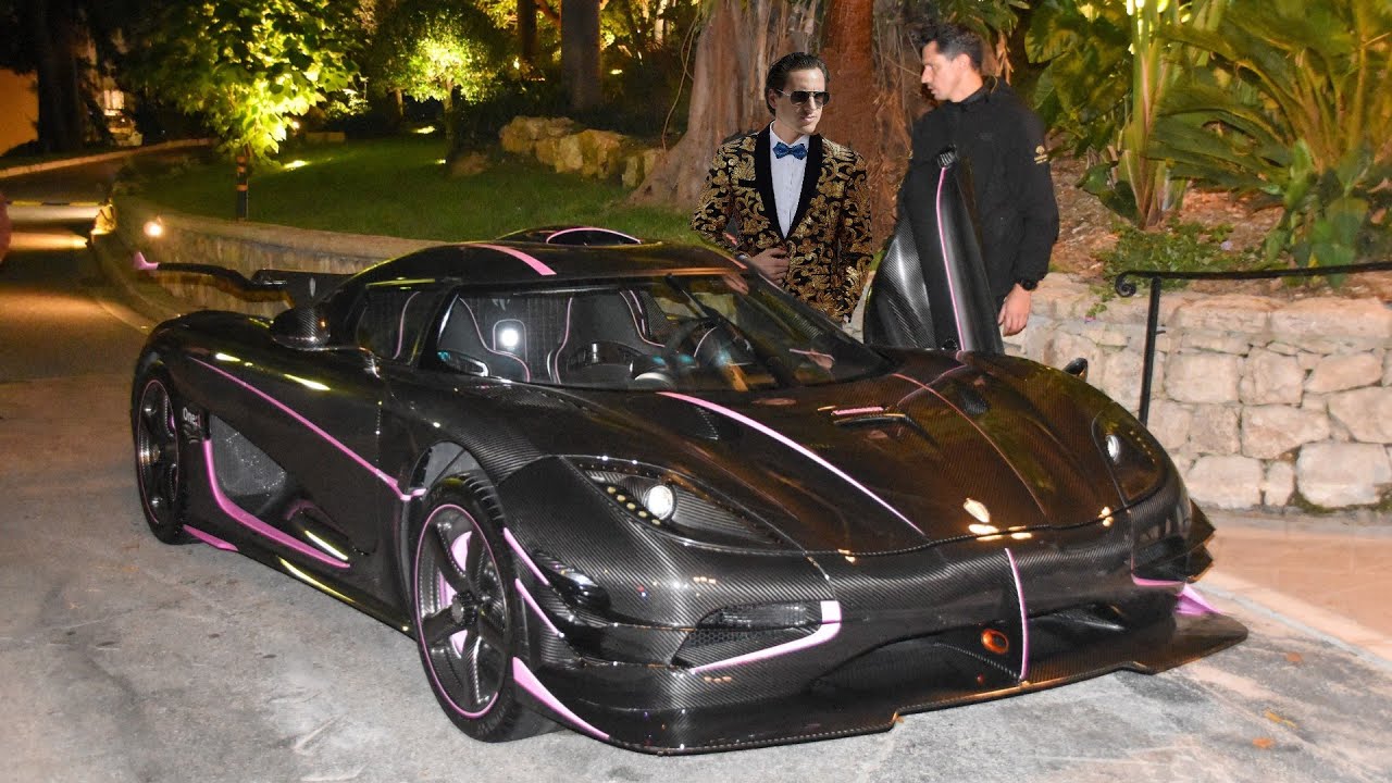 ADRIAN SUTIL Driving his Koenigsegg One:1 through the streets of Monaco ...