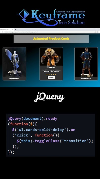 Enhance Your Website with Animated Product Cards | HTML, CSS & jQuery - YouTube
