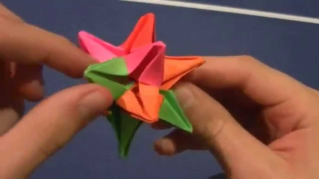 origami spike ball - YouTube