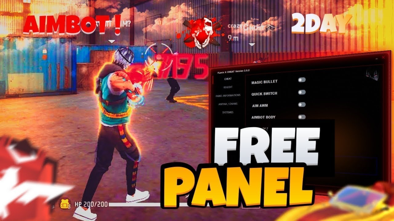 FREE PANEL FREE FIRE NEW PANEL IN PC AIMBOT PANEL OB43 PC PANEL FLUNIX ...