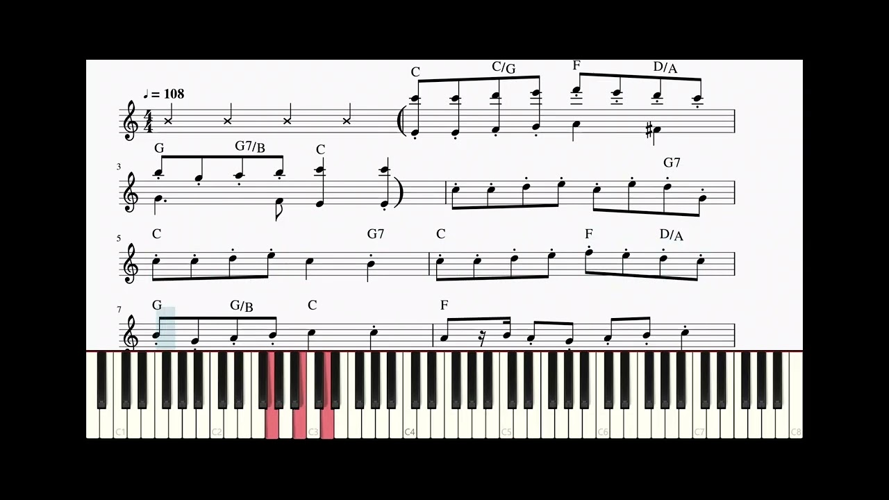 Yankee Doodle Casio Song Bank With Chord & Note Display - YouTube