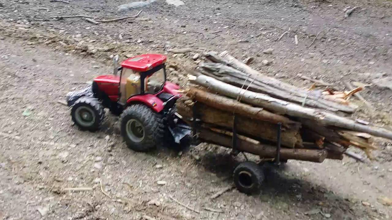 ertl RC logging tractor - YouTube