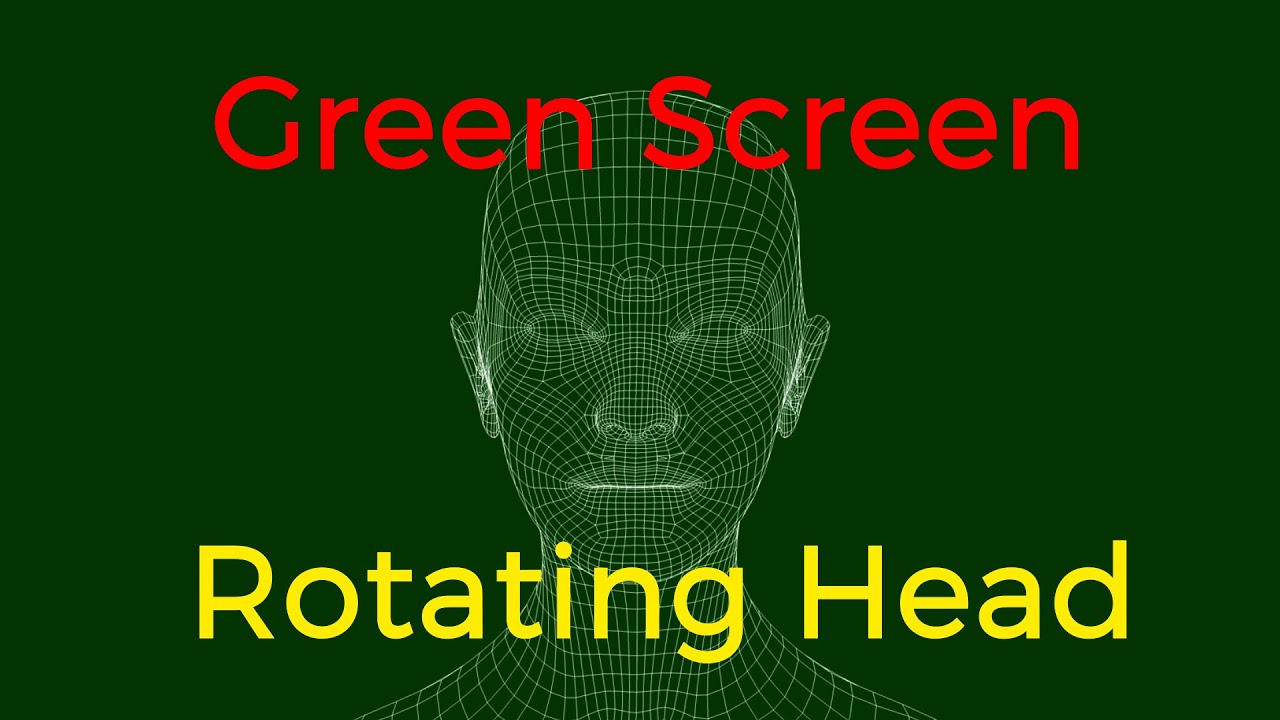 FREE Digital HEAD: Green Screen Movie with Rotating Wireframe Head ...