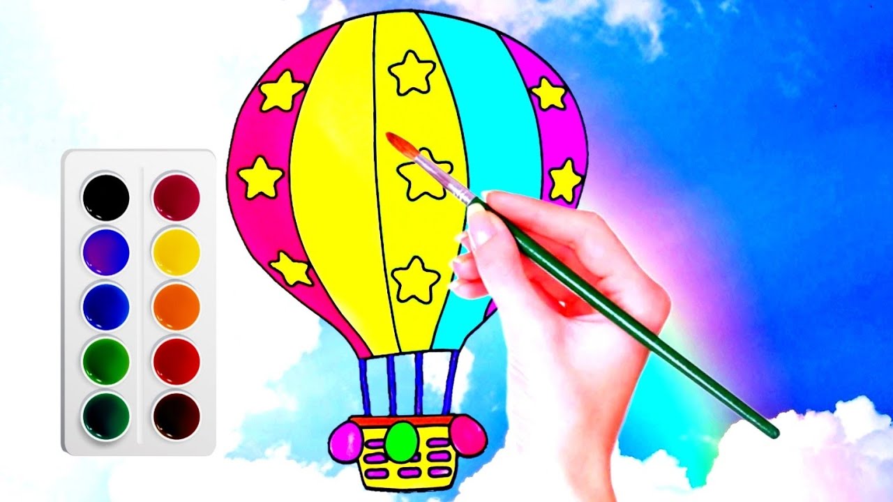 How to Draw A Hot Air Balloon | Let's Draw Step By Step(@Howtodraw1984 ...
