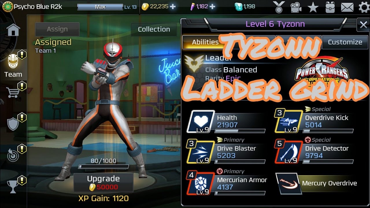 Power Rangers legacy Wars Tyzonn ladder grind - YouTube