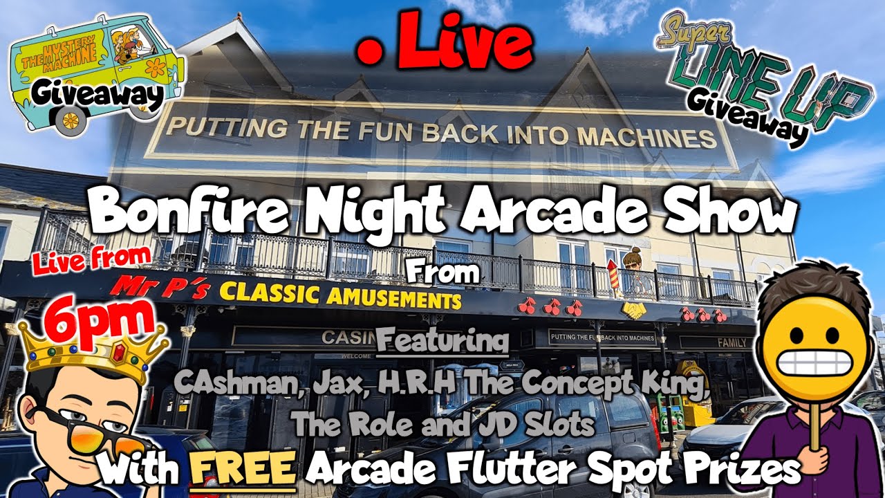 LIVE MR PS CLASSIC AMUSEMENTS | Bonfire Night Arcade Flutter Show - YouTube