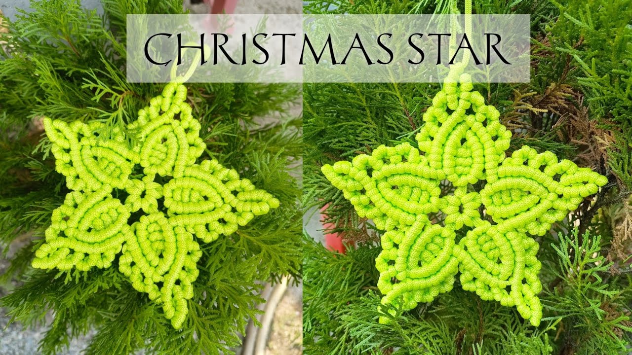 Macrame Christmas Star | Macrame Star Wreath | Christmas Decoration ...