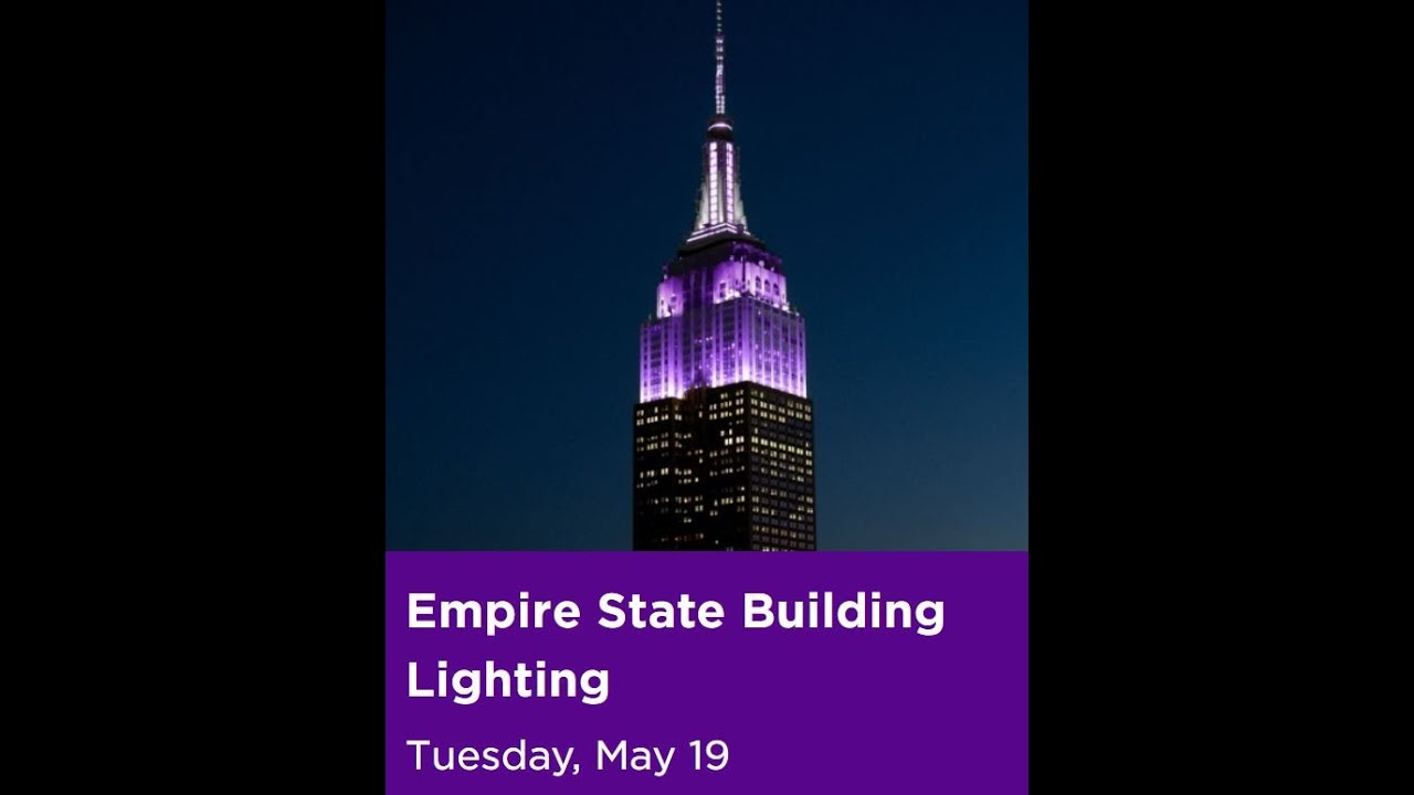 NYU 2020 Empire State Building Purple Lights - YouTube