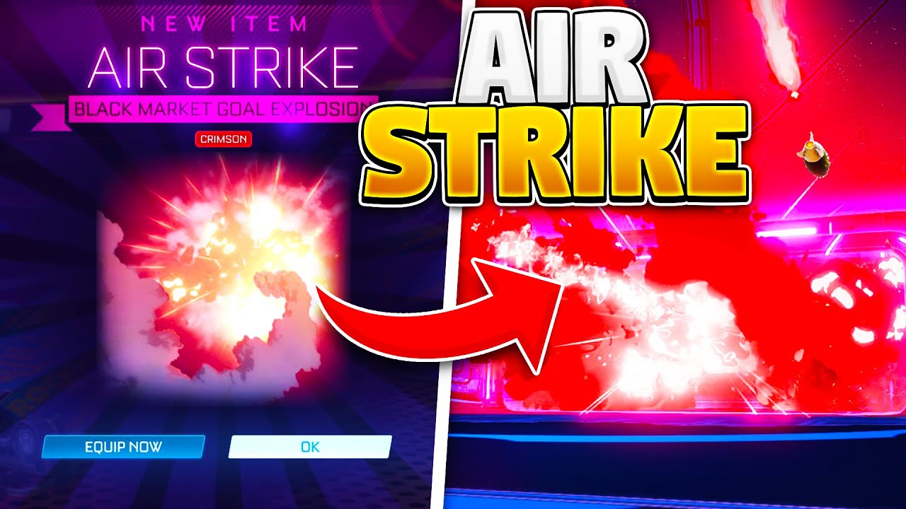 *NEW* CRIMSON AIR STRIKE GOAL EXPLOSION In The Rocket League Item Shop ...