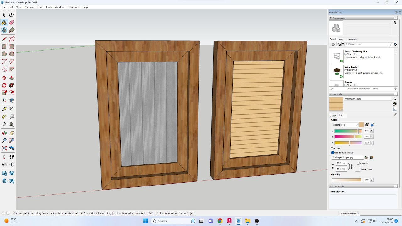 Window frame l window frame in SketchUp l SketchUp 2023 l SketchUp ...