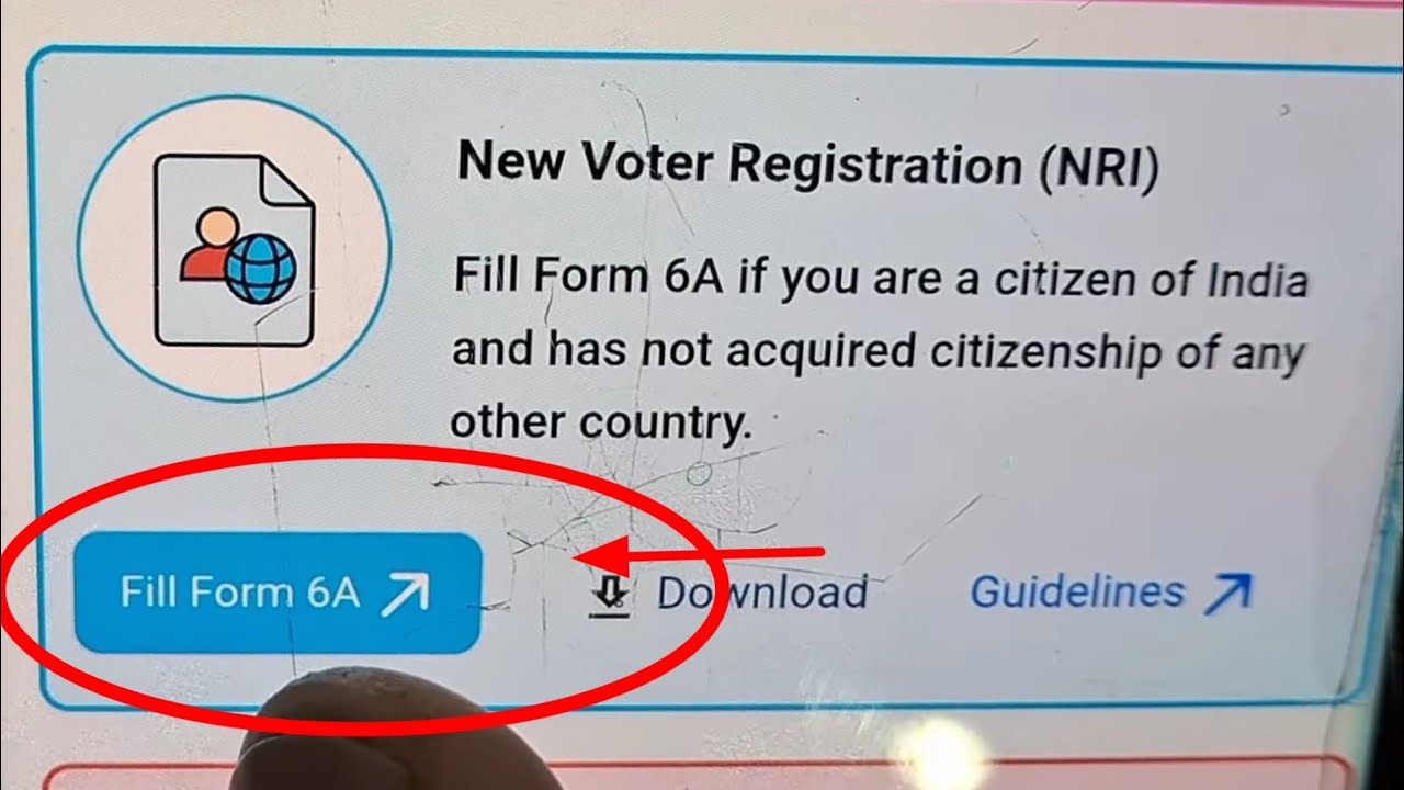 fill form 6a | form 6a voter id card online registration | form 6a ...