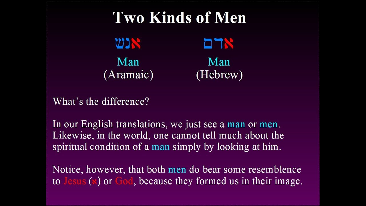 Word Pictures for Two Types of Men - YouTube