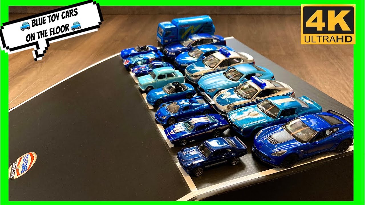 Blue Toy Cars drive by Hand on the Floor - Video for Kids in 4K #Cars # ...