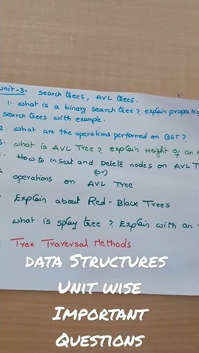 Data structures important questions - YouTube
