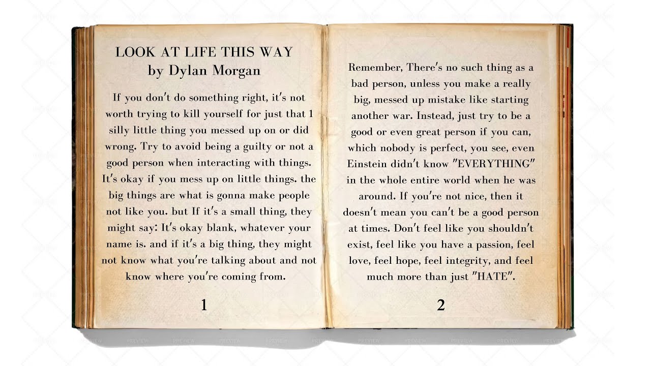 Look at life this way, story by Dylan Morgan (me). - YouTube