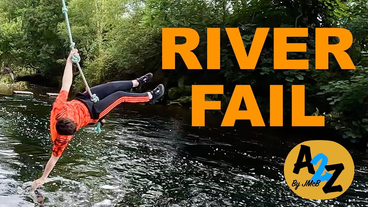 FAIL:- Swinging over river goes wrong - YouTube