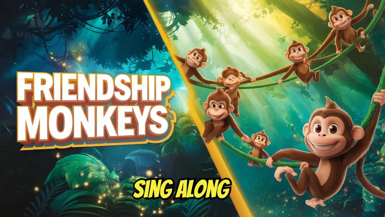 Friendship Monkeys / Nursery Rhymes & Kids Songs / Animal Songs - YouTube