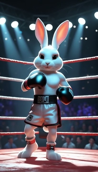 This Bunny Trains Like a Pro Fighter – Shadowboxing in the Dark - YouTube