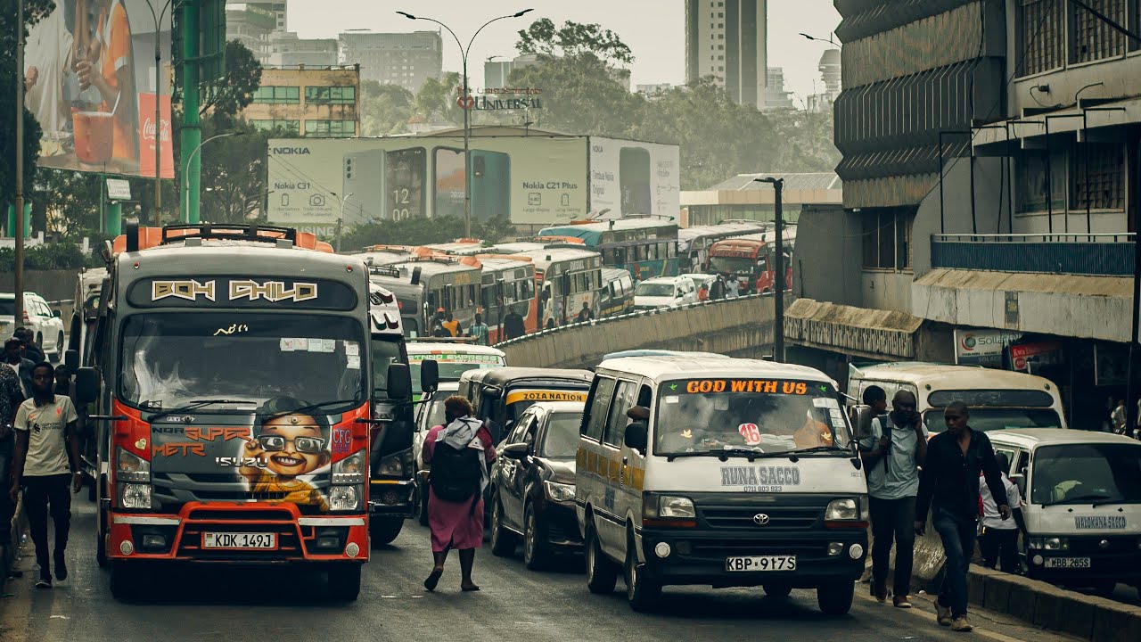 POV 003: ENTERING NAIROBI CITY VIA THIKA SUPERHIGHWAY. KENYA ROAD ...