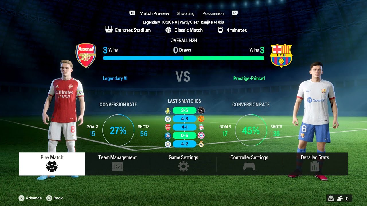 EA Sports FC 24 - Arsenal Vs FC Barcelona FULL GAMEPLAY (PS5) - YouTube
