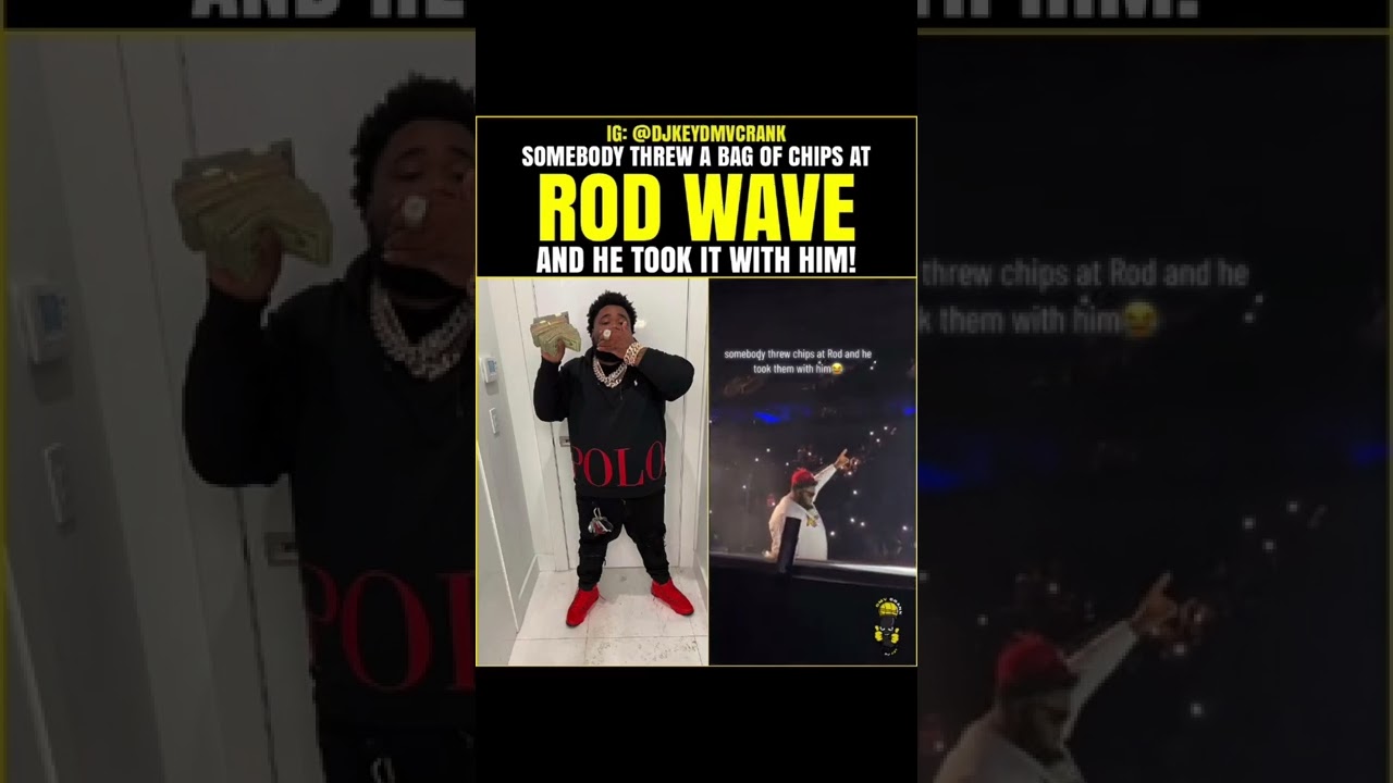Rod Wave gets a bag of chips thrown at him in concert 😂 - YouTube