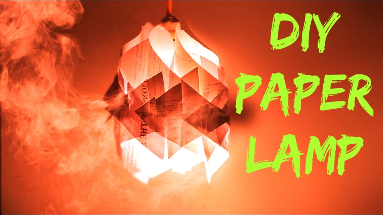 how to make paper lamp - YouTube