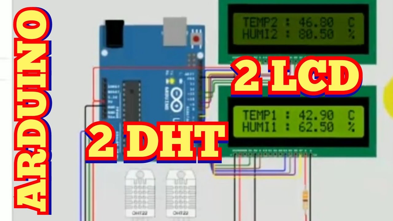 Arduino 2 DHT Dua LCD 16x2 Monitor Sensor Suhu Kelembaban WOKWI Cara ... Arduino 2 DHT Dua LCD 16x2 Monitor Sensor Suhu Kelembaban WOKWI Cara ...