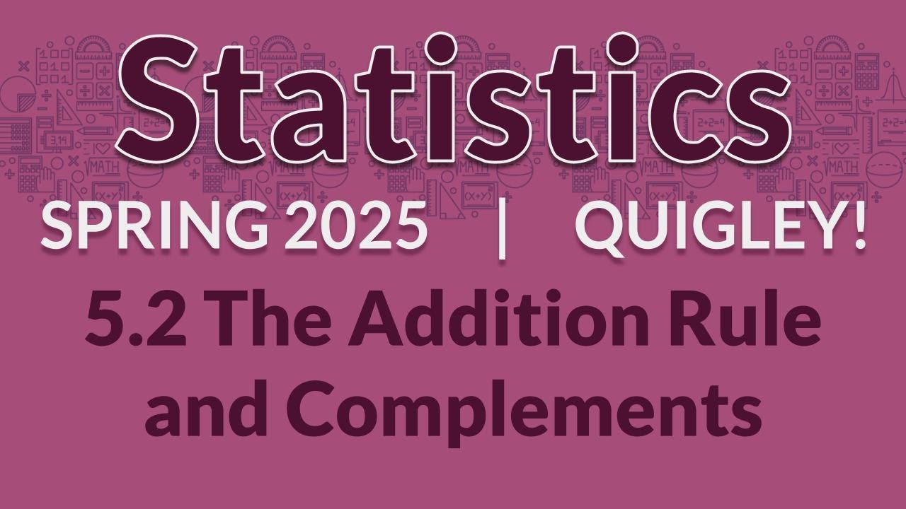 5.2 The Addition Rule and Complements - YouTube