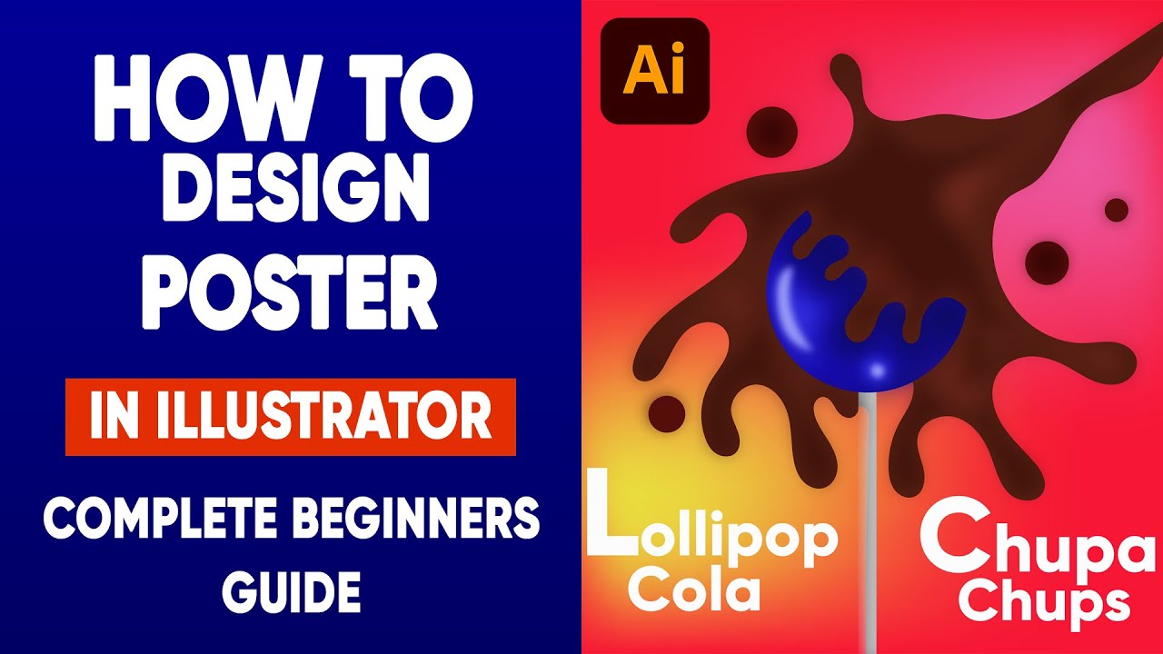 Adobe illustrator poster design tutorial 2021 - YouTube