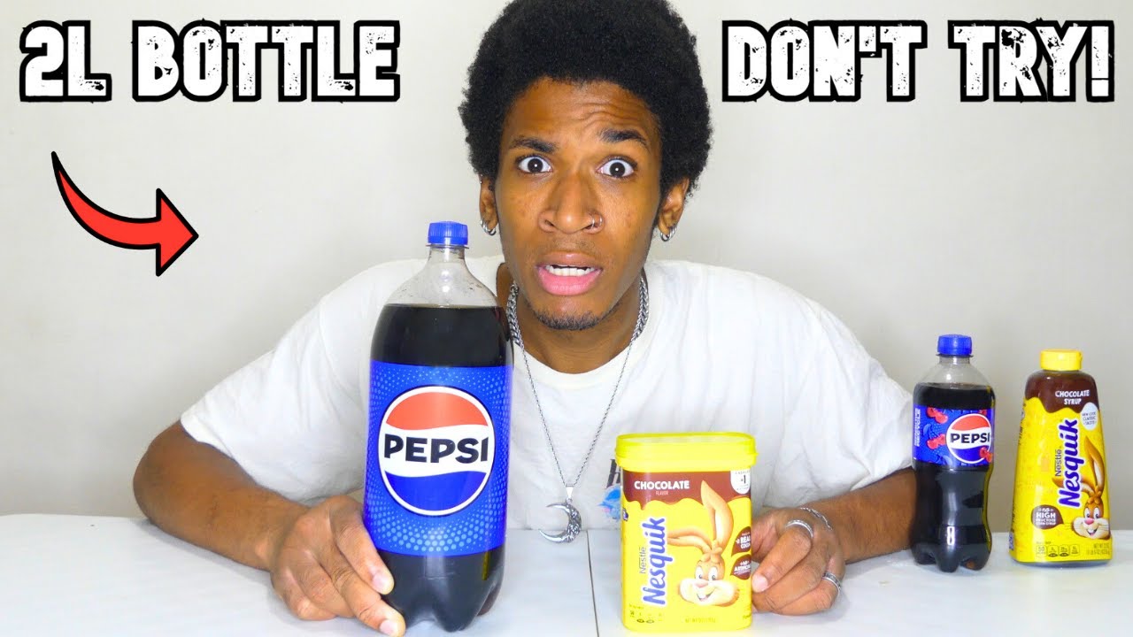 2L Bottle of Pepsi Nesquik Chug Under 1 Minute! *must watch* - YouTube