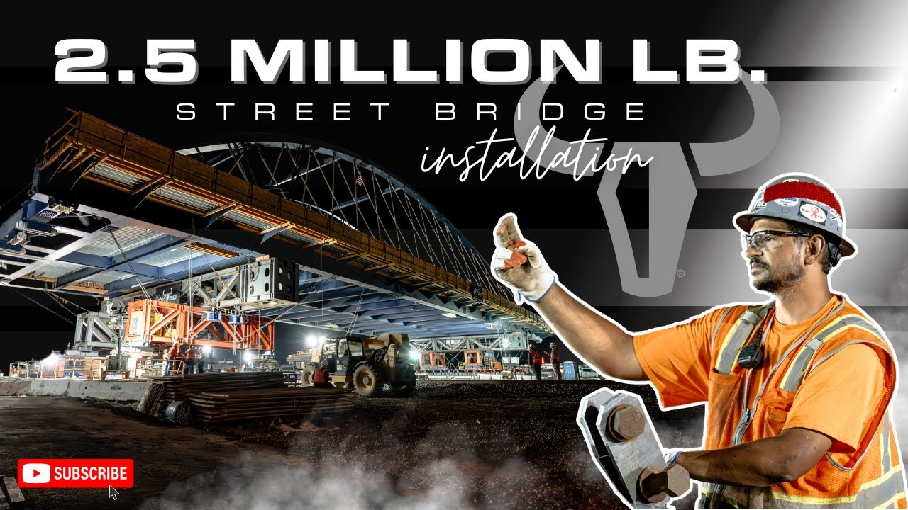 UNBELIEVABLE 2.5 Million Pound Street Bridge Installation!!! - YouTube