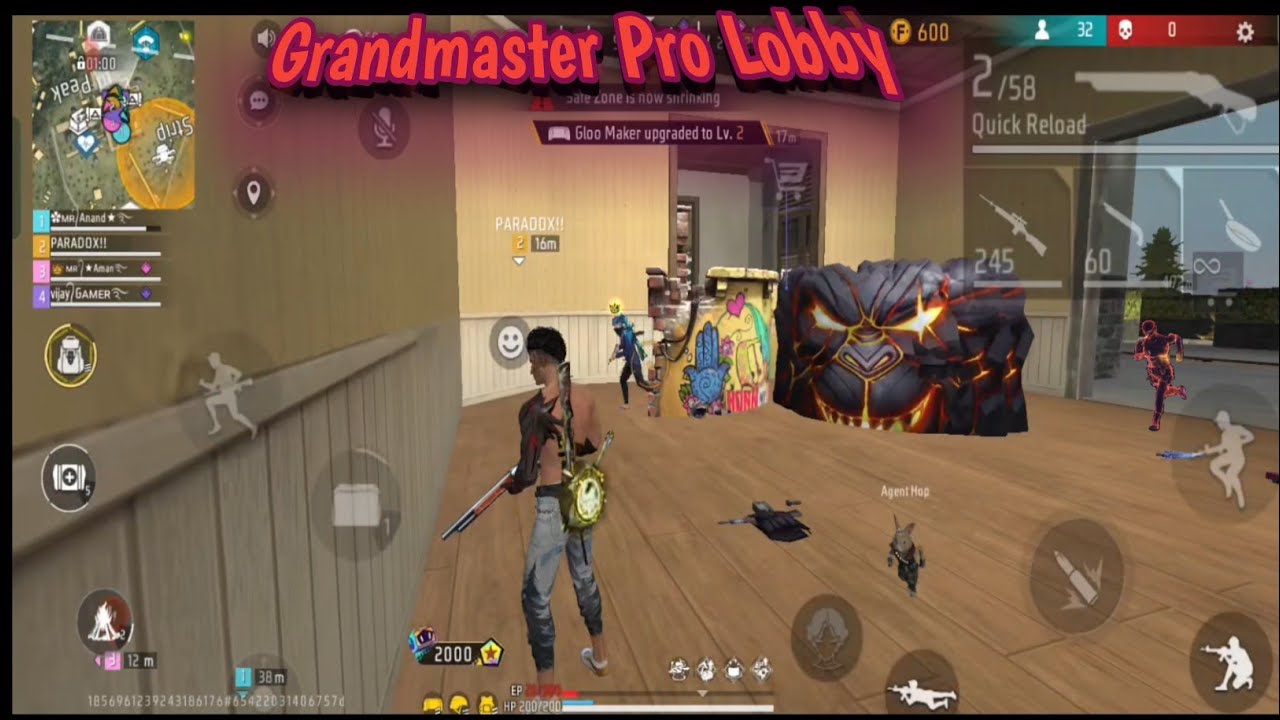 free fire India Top 1 Grandmaster Pro Lobby Gameplay with New Bundles 😱 ...