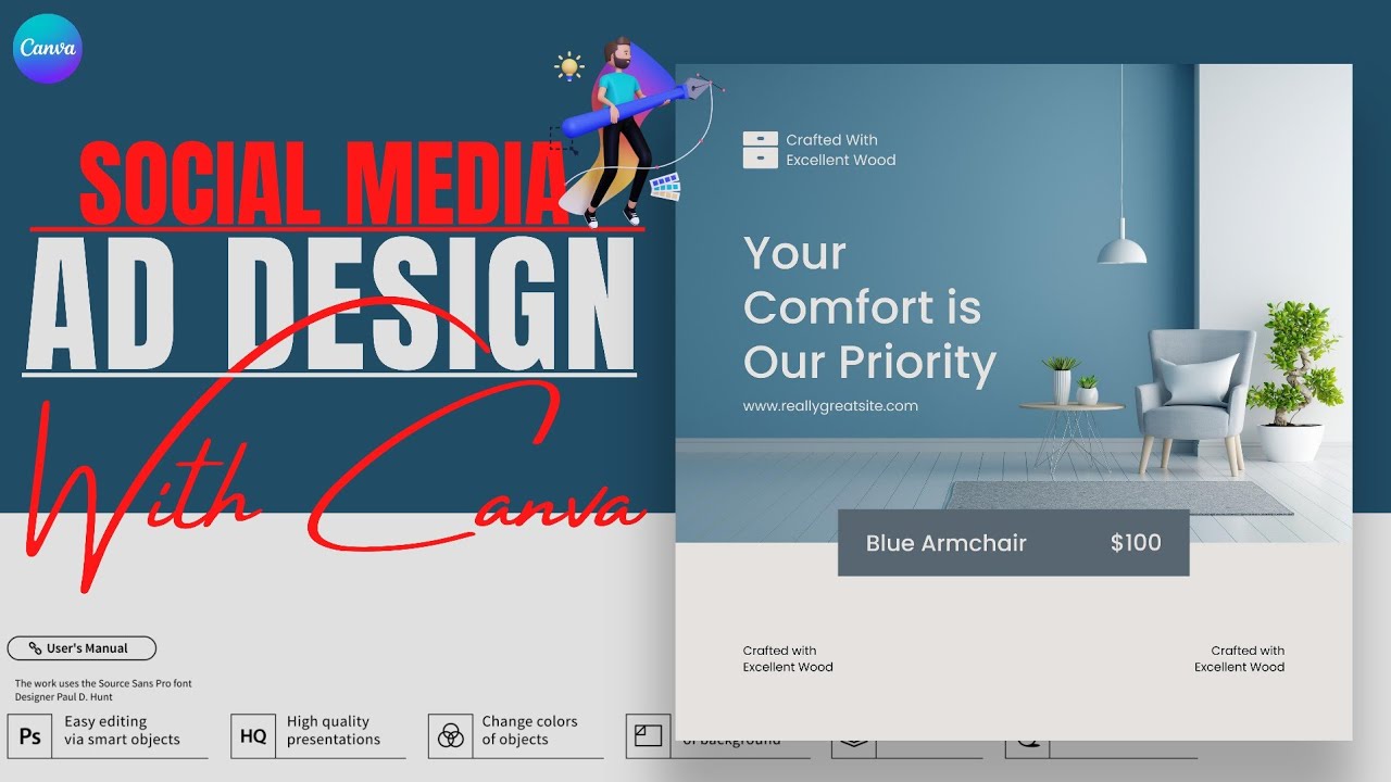 How To Make Social Media Post Design In canva || Instgram Post Design ...