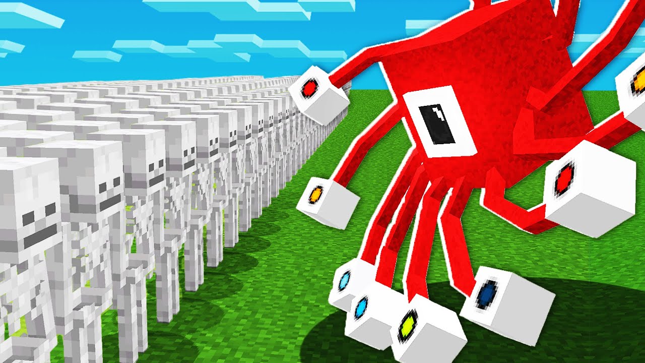 1000 SKELETONS vs EYE MONSTER (Minecraft Mob Battle) - YouTube