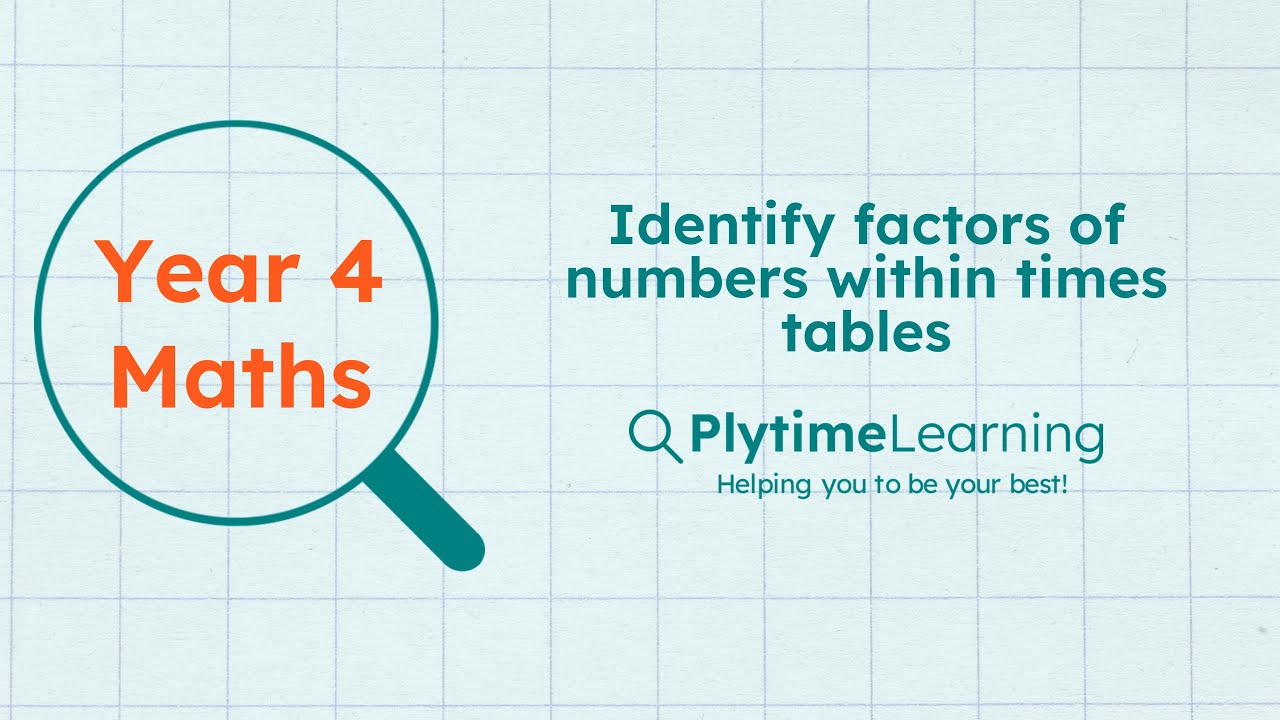 Year 4 Maths | Identify factors of numbers within times tables - YouTube