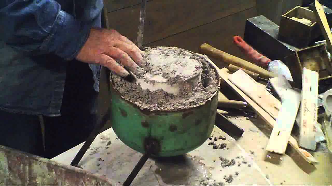 Pouring the Refractory into the Top Section - YouTube