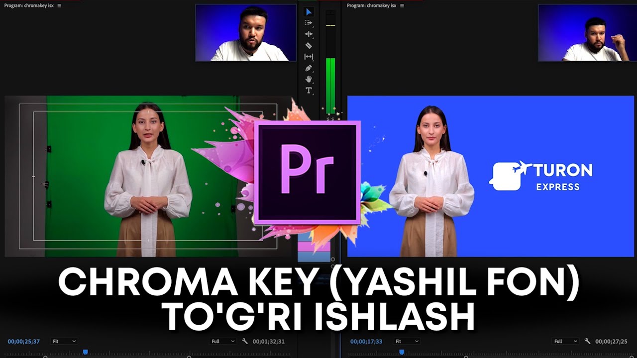 CHROMA KEY(YASHIL FON), MASKA BILAN ISHLASH - PREMIERE PRO🔥 - YouTube