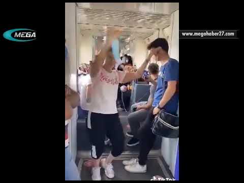 Gaziantep'te camiye ayakkabıyla giren şahıs bu kez tramvayda çiftetelli oynadı