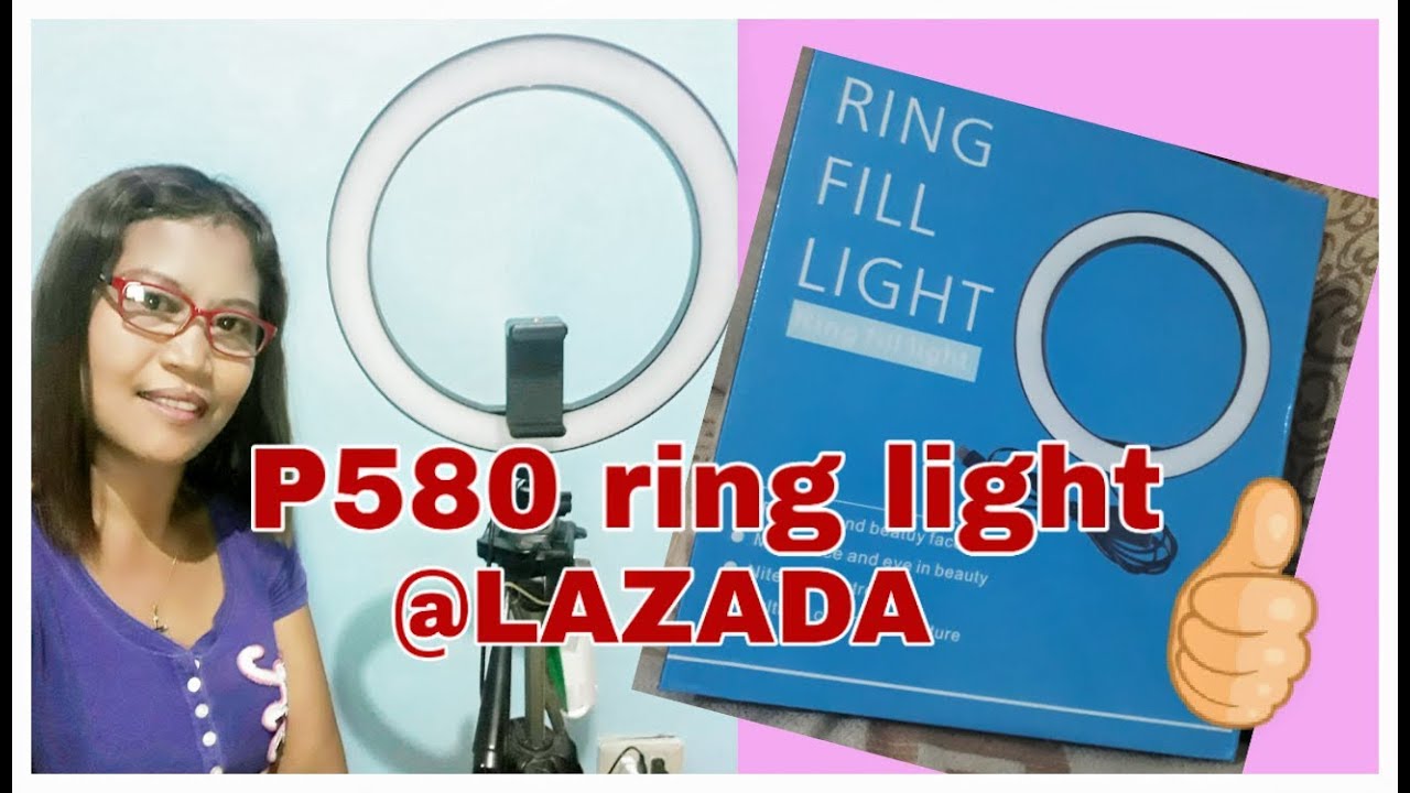 UNBOXING RING LIGHT from LAZADA FOR 580pesos - YouTube