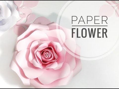 DIY Rose Tutorial + FREE TEMPLATE (Large size Paper Rose) - FREE ...