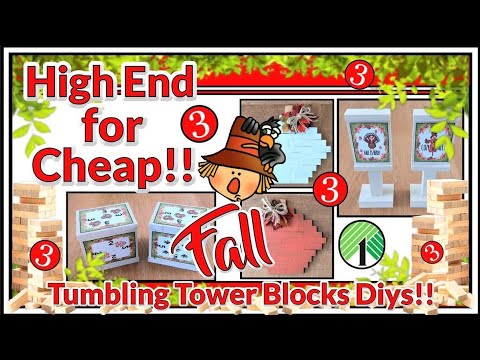 3 NEW HIGH END FOR CHEAP JENGA BLOCKS FALL DIYS & FALL CRAFTS YOU MUST ...