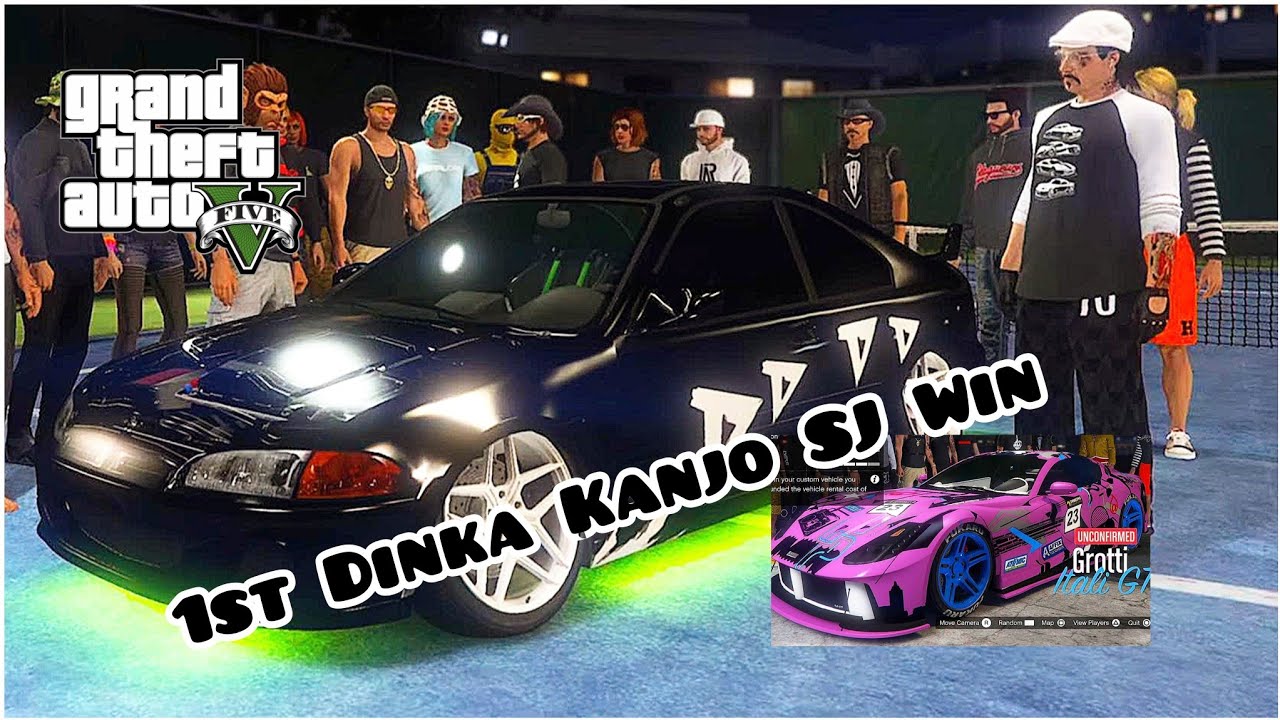 1st Kanjo SJ Win and Roll With A GTO Finish - GTA5 Banger Racing - YouTube